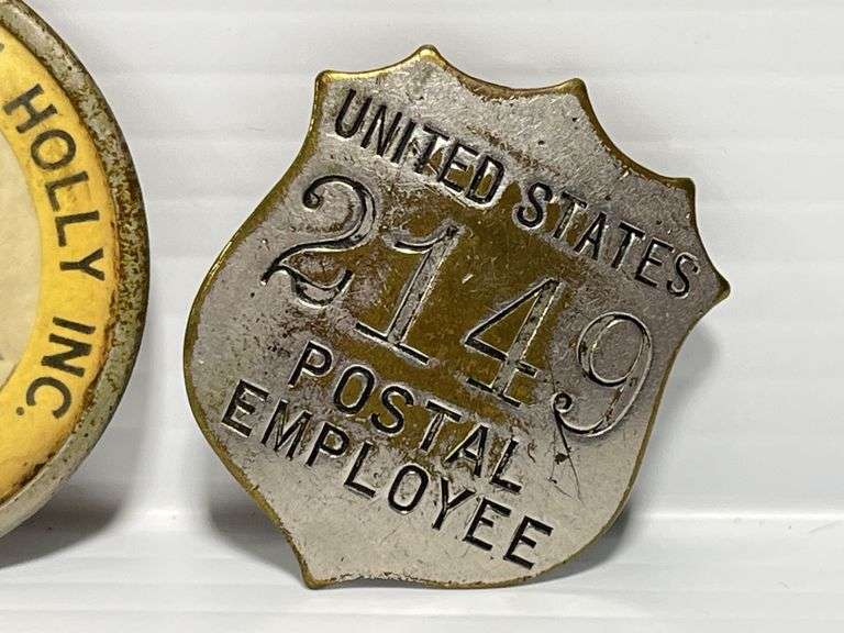 (2) Employee Badges: American Spring Holly, Michigan, and United States ...