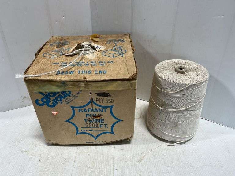 Box of nylon twine, almost full and roll of thin rope - Albrecht ...