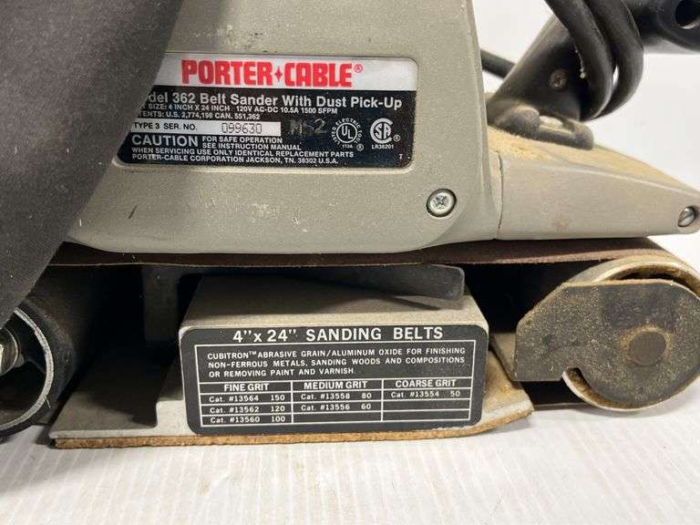Porter-Cable, belt sander with dust pick-up, works great - Albrecht ...