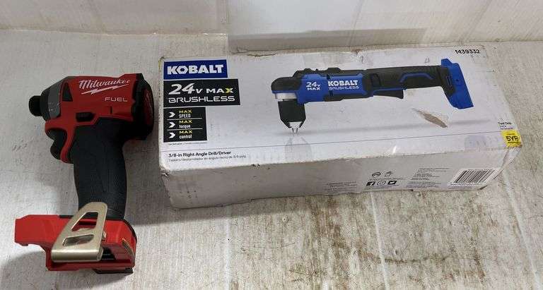 Milwaukee M18 1/4" impact driver, new, unused, tool only; Kobalt right ...