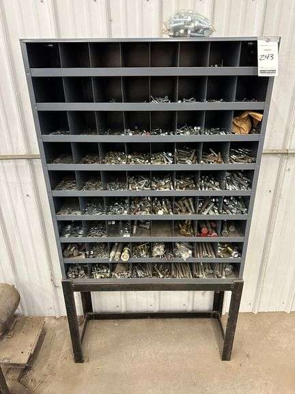 72-Hole Nut and Bolt Organizer Loaded with Fraction Hardware and some ...
