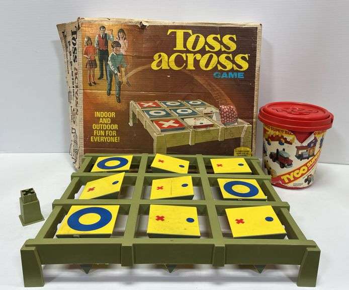 Toss across game, needs bean bags, with kids building Tyco blocks ...