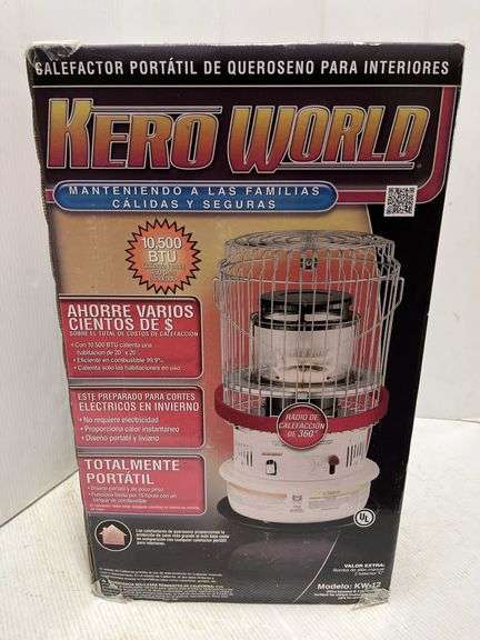 Kero World Kerosene Heater, 10,500 BTU, NIB - Albrecht Auction Service