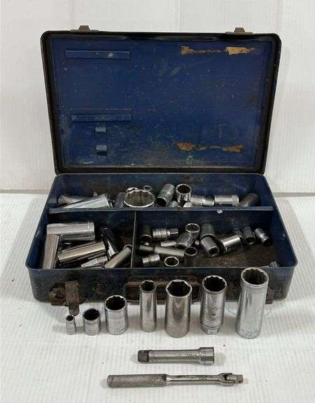 (50) Craftsman Sockets, made in the USA, deep and small socket, case ...