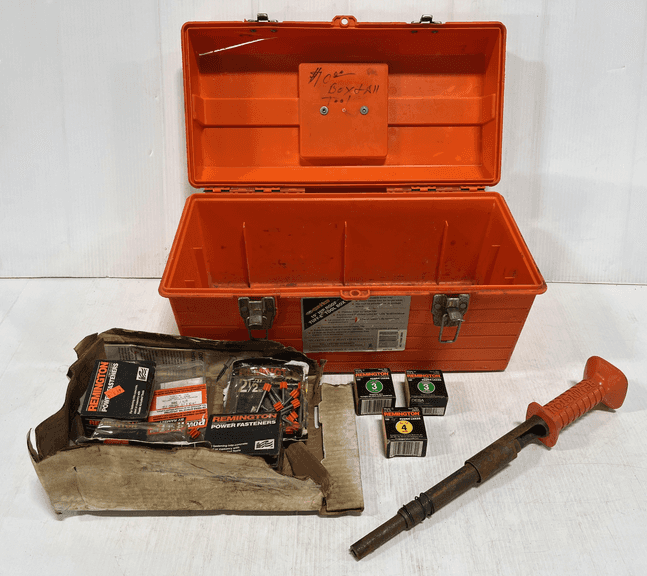 Remington powder actuated tool; (22) Shells, No. 4, and No. 3, NIP ...