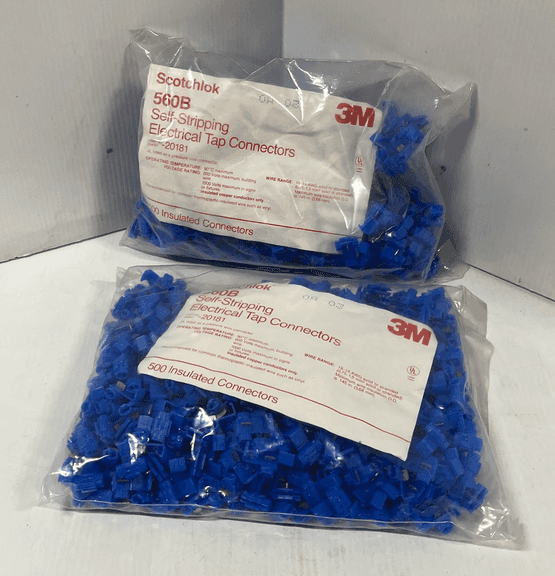 (1,000) 3M Scotchlok 560B self-stripping electrical tap connectors ...