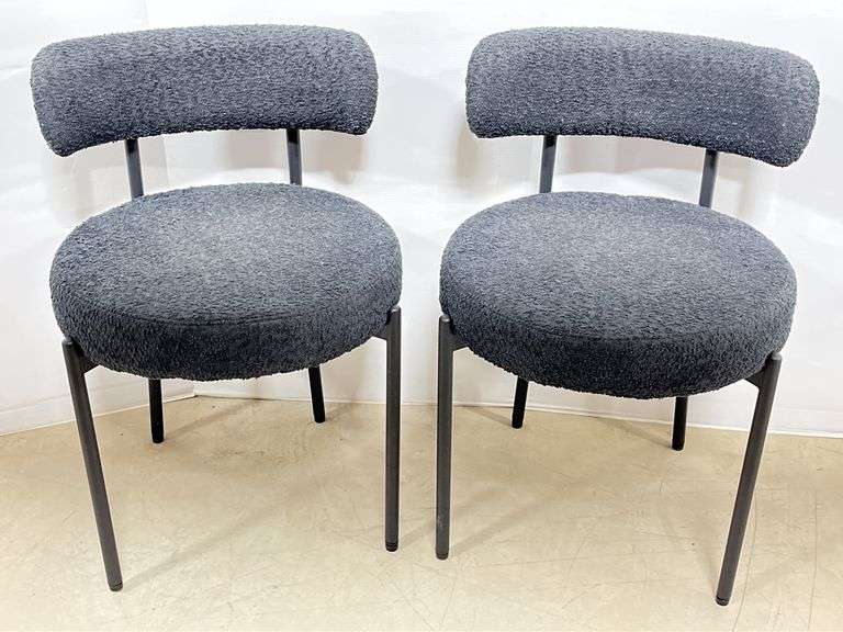 (2) Dining room chairs, 18"Dia x 20"H seat, new - Albrecht Auction Service