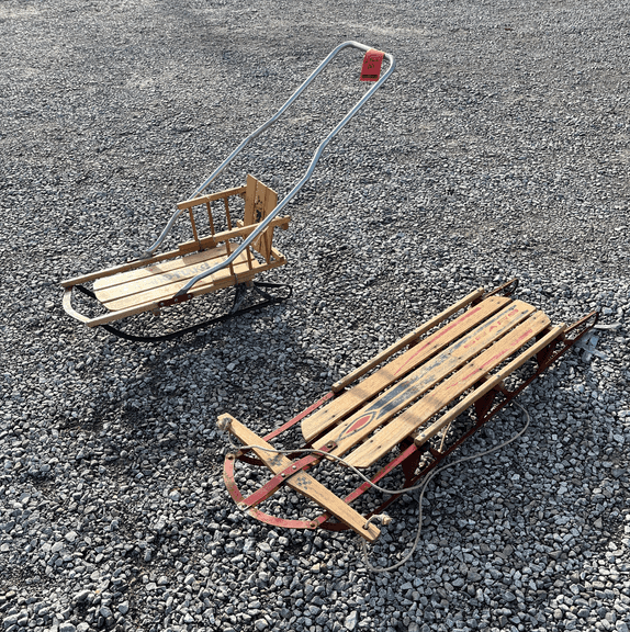 (2) Metal rail sleds: Sears and Paris Sno-Flake - Albrecht Auction Service
