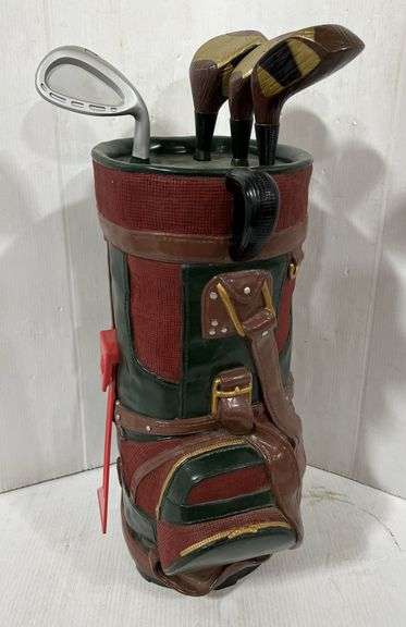 Golf lover's resin mailbox, 8"W x 21"L x 11 1/2"H, used, good ...