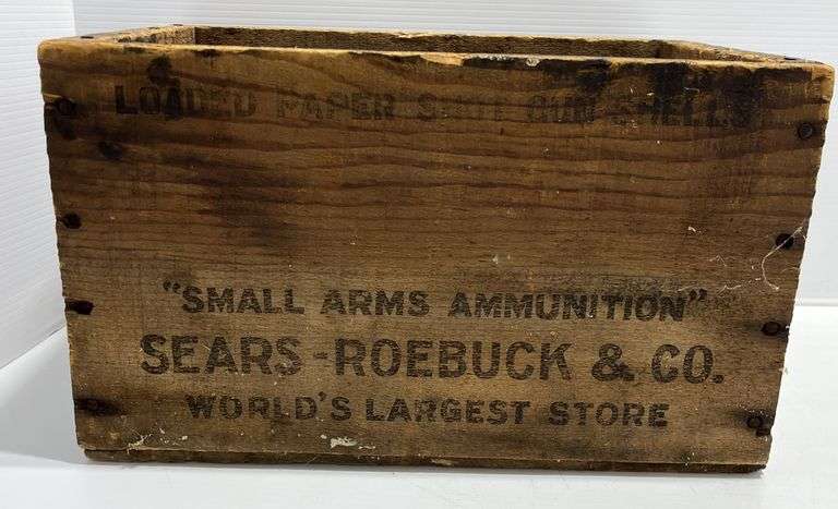 Sears & Roebuck ammo box shotgun shells, 14"W x 8"D x 9"H - Albrecht ...