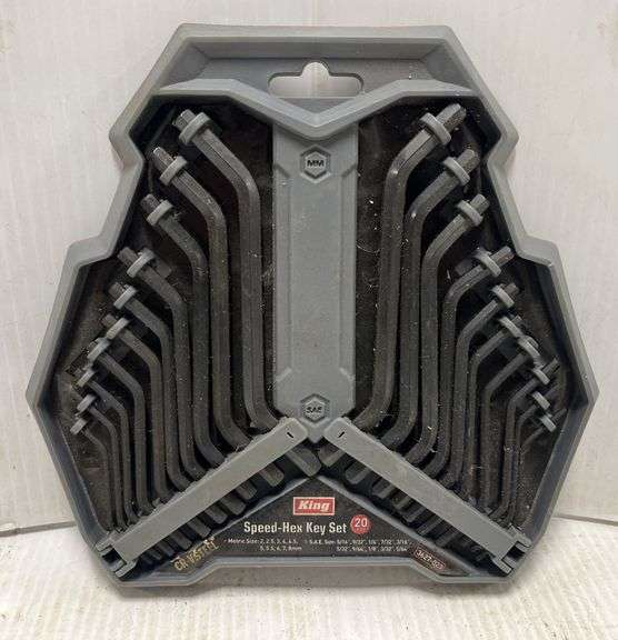 Speed Hex Key Set, 2-8mm, 5/64 to 5/16 - Albrecht Auction Service