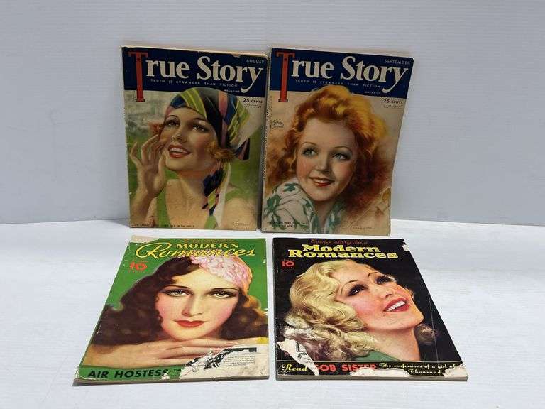 (4) Older magazines, includes: 2- Modern Romance, and 2- Teen Star ...