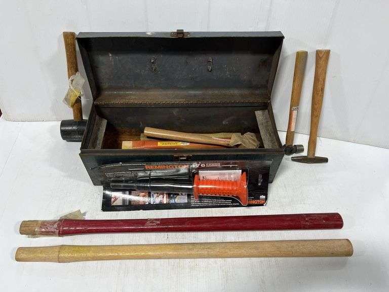 Remington 476 power hammer, NIP; (4) Hammer, new; (3) Hammer handles ...