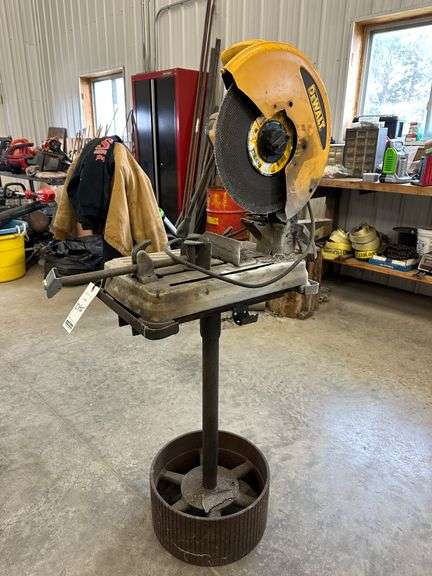 DeWalt D28715 14" Chop Saw on Shop Built Pedestal, 1" Arbor, 120 volt ...