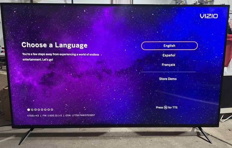 Vizio 70" V-series 4K HDR LED smart TV with remote, model V705x ...