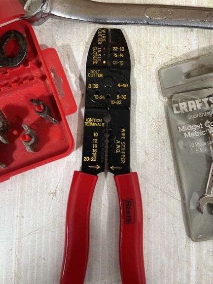 Craftsman tools, wrench set, sockets, screwdrivers, pliers, pipe cutter ...