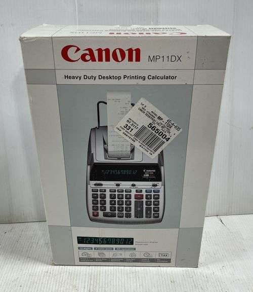 Canon heavy duty MP11DX printing calculator, box- 15 3/4"L, NOS ...