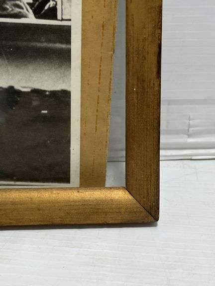 JFK photo in frame from the 1960s, 13" x 10" - Albrecht Auction Service