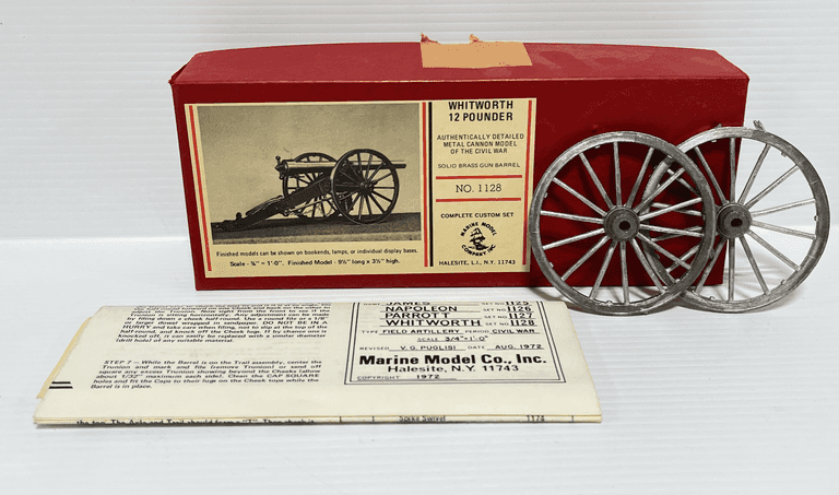 Marine Model Co. Inc. Whitworth 12 lb. breech loading cannon model kit ...