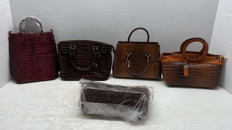 (5) Womens purses, assorted styles, up to 12"W x 7 1/2"H, new ...