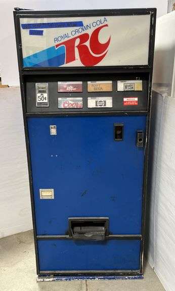 1960's RC Cola Pop Machine, 27 1/4"W x 27 1/4"D x 65 1/2"H, works ...