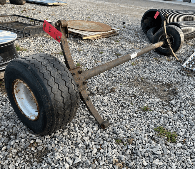 8' Trailer axle with springs, 8" wheels, has rust - Albrecht Auction ...