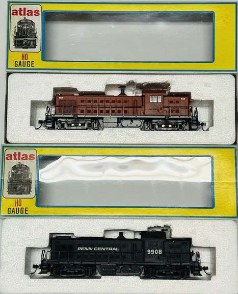 Atlas Ann Arbor RS-1 HO scale diesel locomotive 21, Atlas Penn Central ...