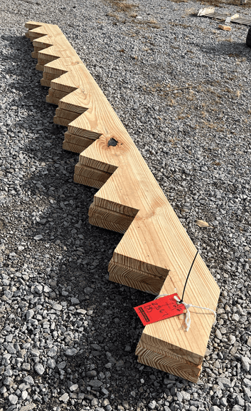 (3) Stair steps, 2" x 12" x 11'10", some rungs have damage, used ...