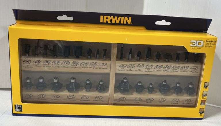 Irwin 30-piece router bit set, no. 1901049 - Albrecht Auction Service