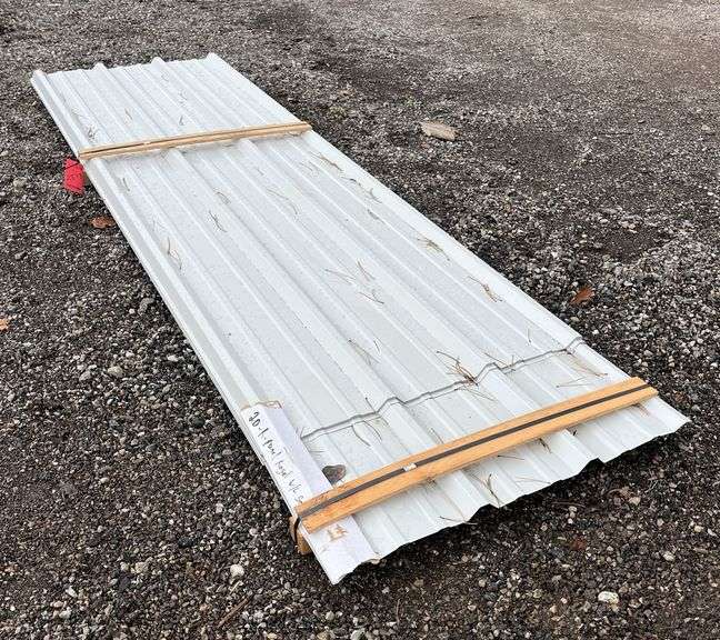 (20) Pole barn steel, R-Panel, Regal with leg, 19-Pieces of 10'L; 1 ...