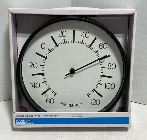 Outdoor/indoor wall thermometer, box- 10 3/4"H, new - Albrecht Auction ...