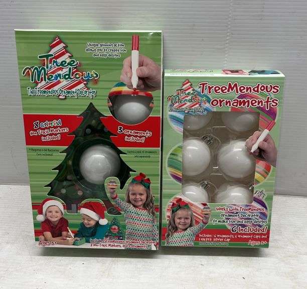 Tree Mendous Holiday kids ornament decoration kits with tree holder, (9 ...