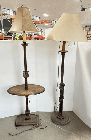 (2) Older standing lamps, up to 62"H, used - Albrecht Auction Service