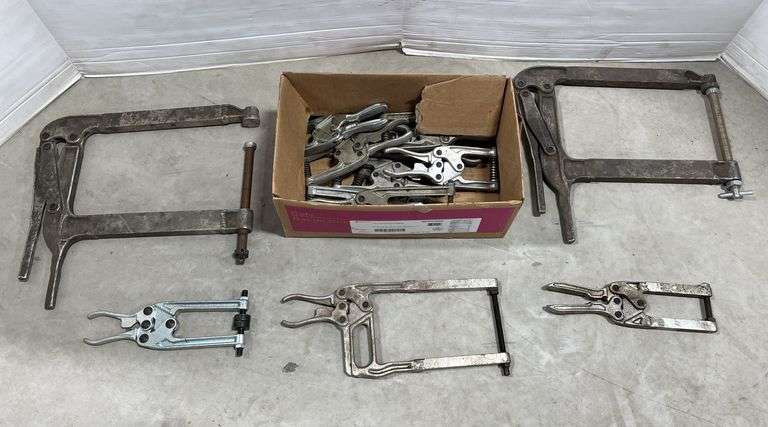 (15) Assorted specialty Knu-Vise clamps, some spring loaded, all ...