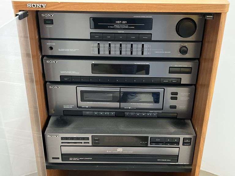 Sony equipment with cabinet, cabinet- 19"W x 15"D x 34"H - Albrecht ...
