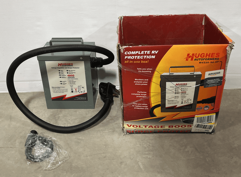 Hushes 50 Amp autoformer, 12,000W capacity, 4800 joules surge protector ...