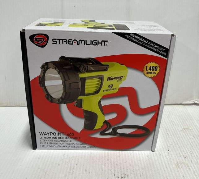 Streamlight brand, Waypoint 400 Model with lithium-ion rechargeable spotlight, NIB - Albrecht ...