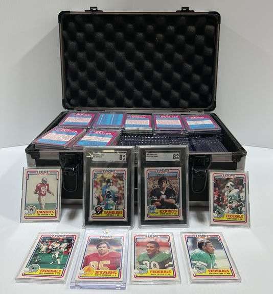 1984 USFL Football complete set, includes (2) Graded cards of Steve ...