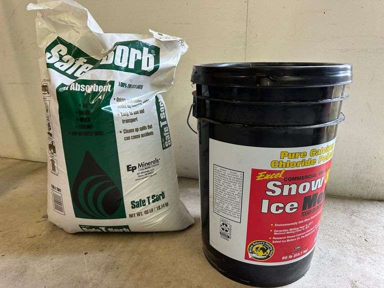 (1)-Bag of Oil Dry and (1)-5 gallon Bucket of Snow Melt - Albrecht ...