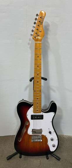 Gear-It full size slimline tele-type electric guitar, semi-hollow body ...