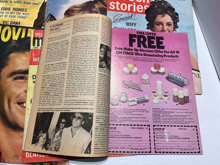 (32) Antique movie and tabloid magazines, most are 1940s and 1950s ...