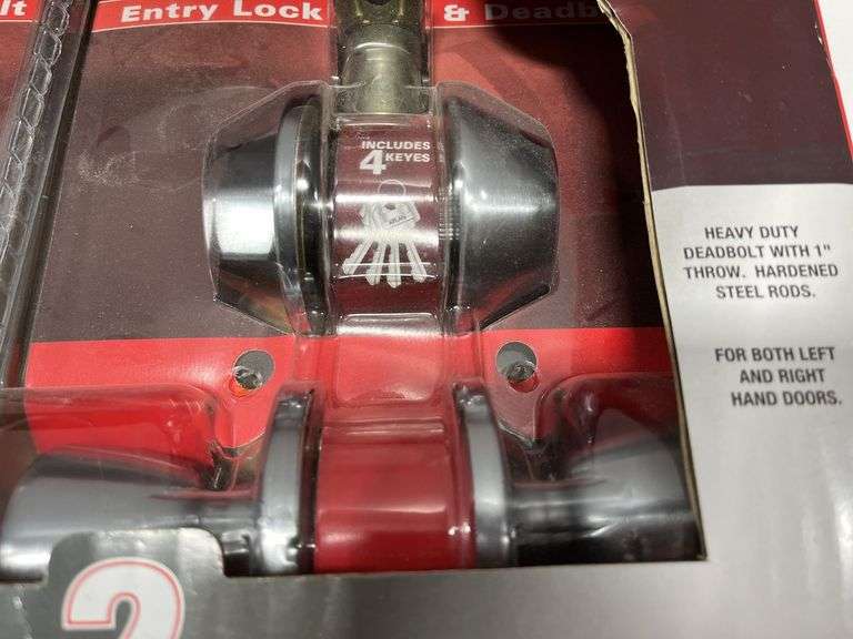 Atlas home lock set, (2) entry locks, (2) deadbolt locks, (8) keys, NIB ...