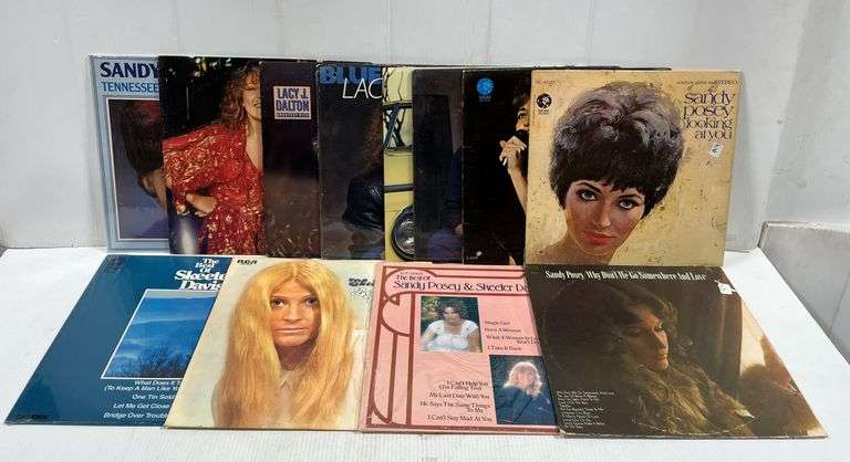 (12) Record albums, include: 5- Lacy J. Dalton, 4- Sandy Posey, 3 ...