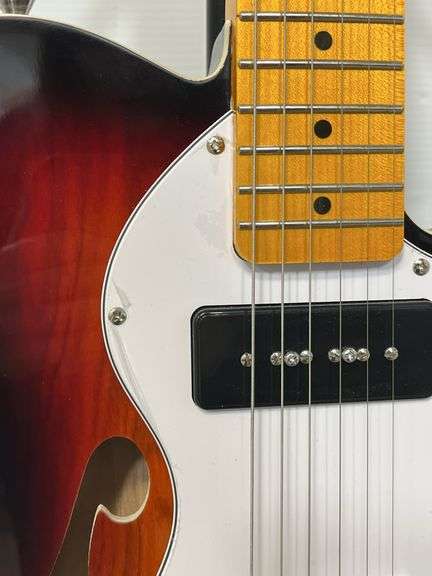 Gear-It full size slimline tele-type electric guitar, semi-hollow body ...