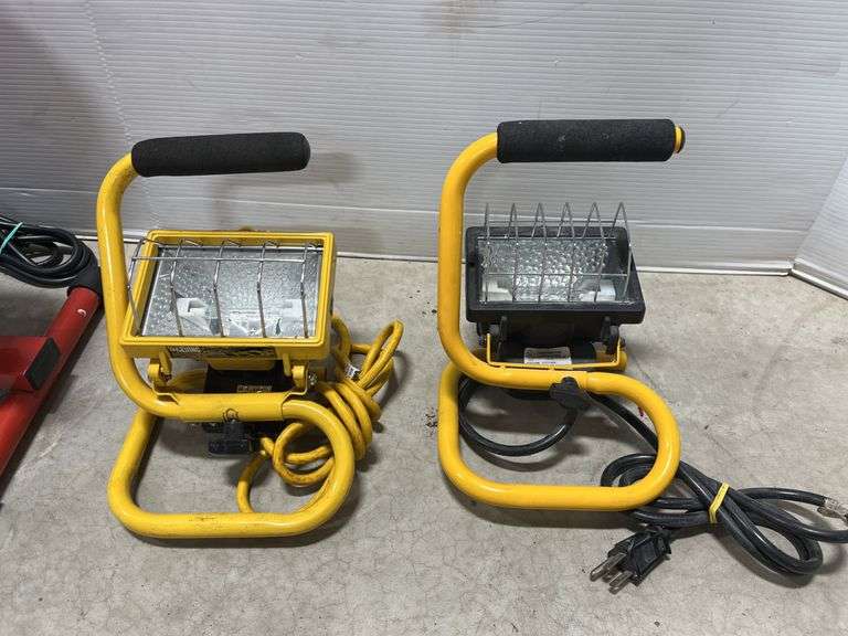 Husky double halogen portable work light, (2) Z-frame halogen portable ...
