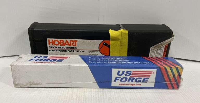 Box of 6013 welding rod, new, but opened; Box of E-6011 Welding rod, 5/ ...