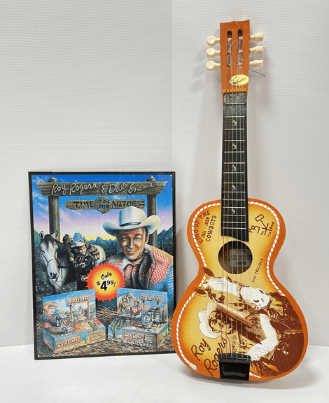 Roy Rogers tin sign, marked 1991, 12 1/4" x 16"; Roy Rogers and Trigger ...