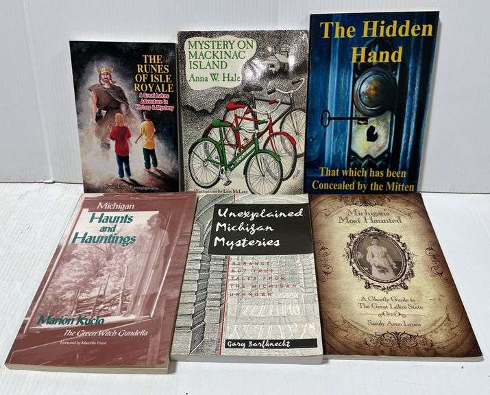 (6) Michigan History And Mystery paperback books, includes: The Runes ...