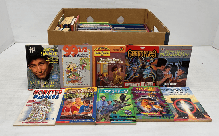 Paperback reading books, R.L. Stine, Dean Marney, Applegate, Jim Davis ...