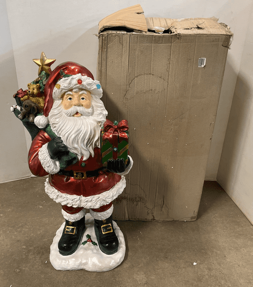 Kringle Express illuminated indoor/outdoor Santa, 37"H, new, never used ...
